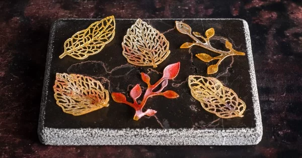 Perfect Leaf Tuiles with Tuile Sugar and Silicone Tuile Moulds