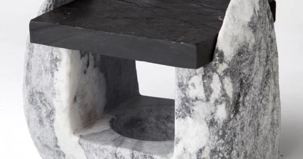 Macael Marble Stand & Fire (grey), 1 unit