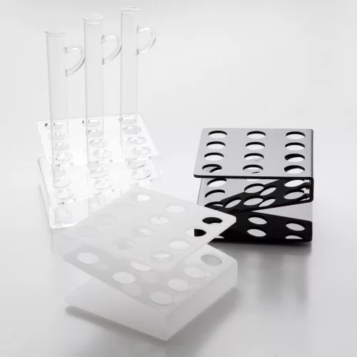 Plexiglass Display Stand, 12 Hole (white) (for test tubes Ø 16 or 18mm ...
