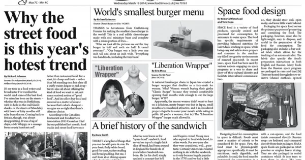 Newspaper - Food Times, 30x29cm, 500pk