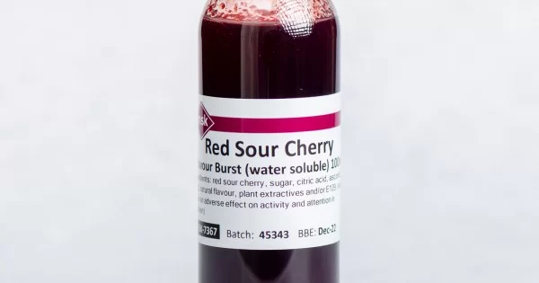 Red Sour Cherry Flavour Burst (water soluble), 100ml