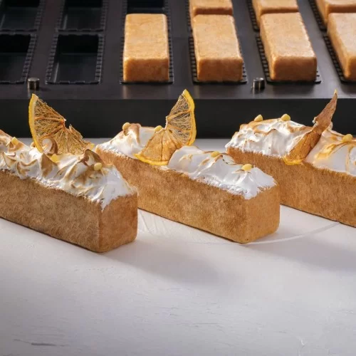 Cookmatic Rectangular Eclair Indent Plate by Pavoni Italia, 1 Unit