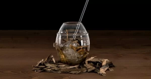 Barrel Glass with Straw by 100% Chef, 1 unit